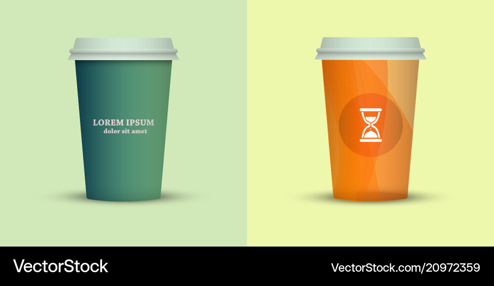 Coffee cup to go cups set collection Royalty Free Vector