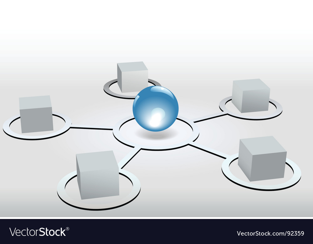 Network nodes Royalty Free Vector Image - VectorStock