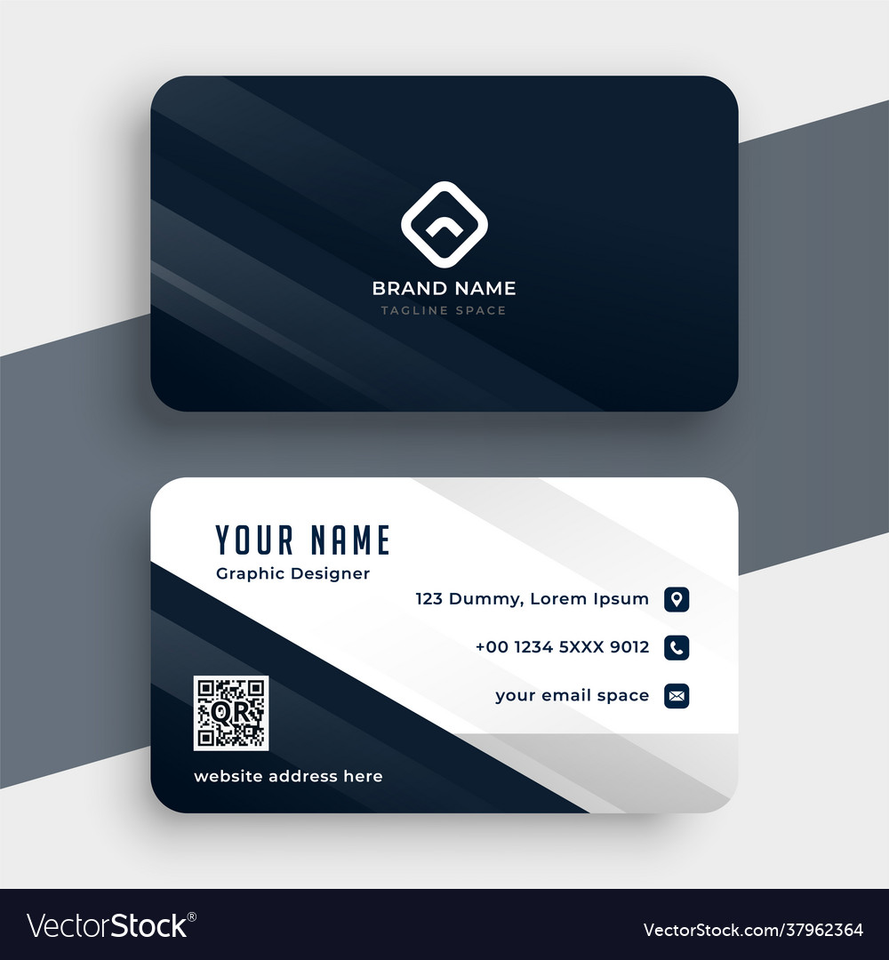 Clean simple business card template modern design Vector Image Clean simple business card template modern design Vector Image