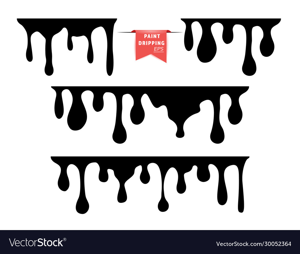 Dripping stretch liquid paint or resin template Vector Image