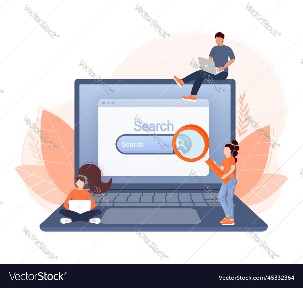 Seo optimization web analytics and marketing Vector Image