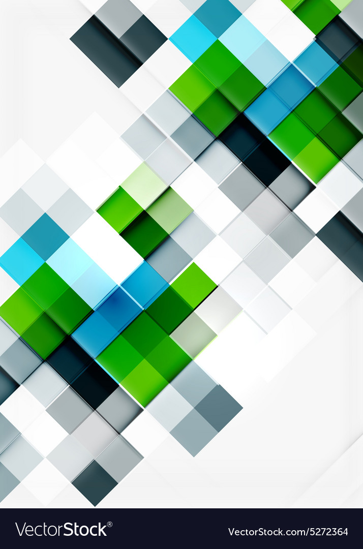 Square shape mosaic pattern design universal Vector Image