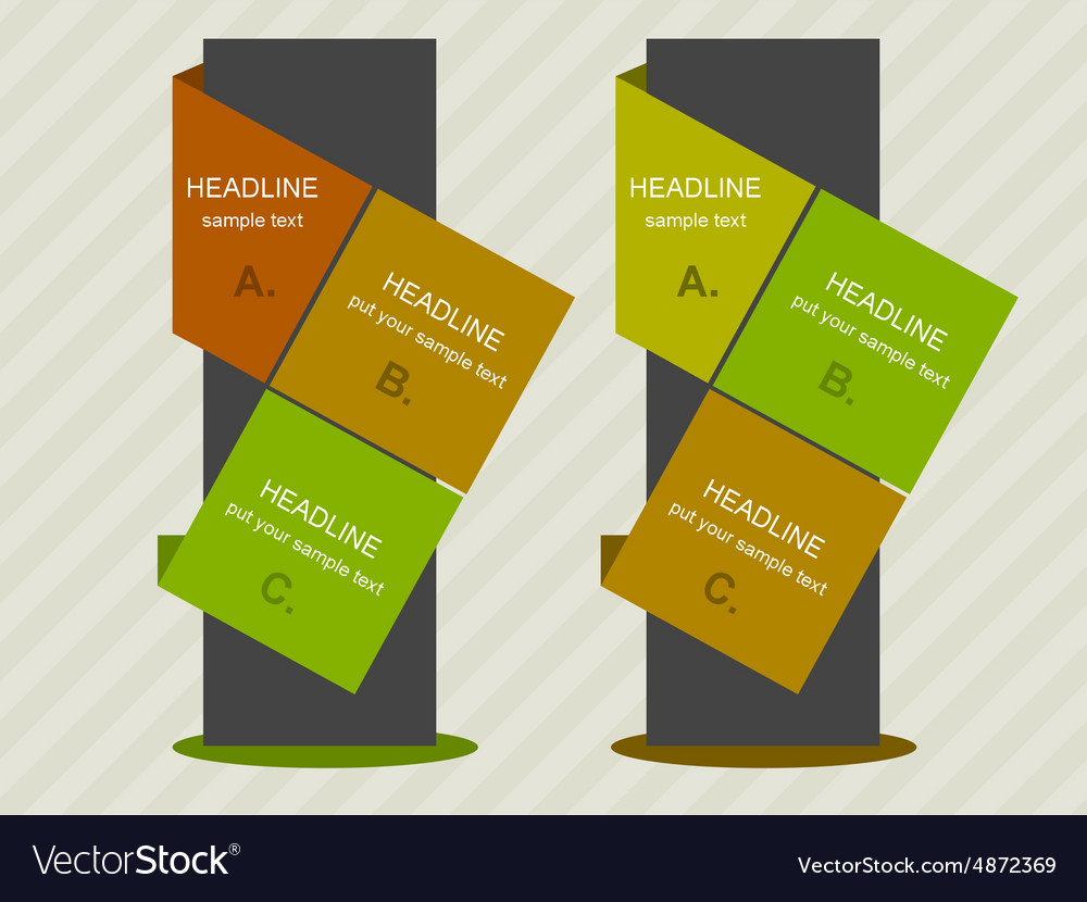 Creative column with headline and text Royalty Free Vector