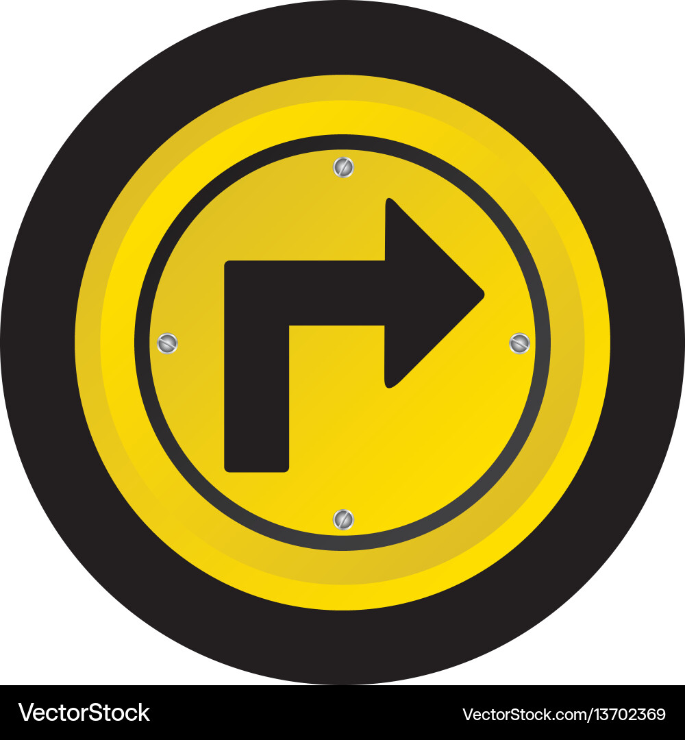 Round warning notices metal icon Royalty Free Vector Image