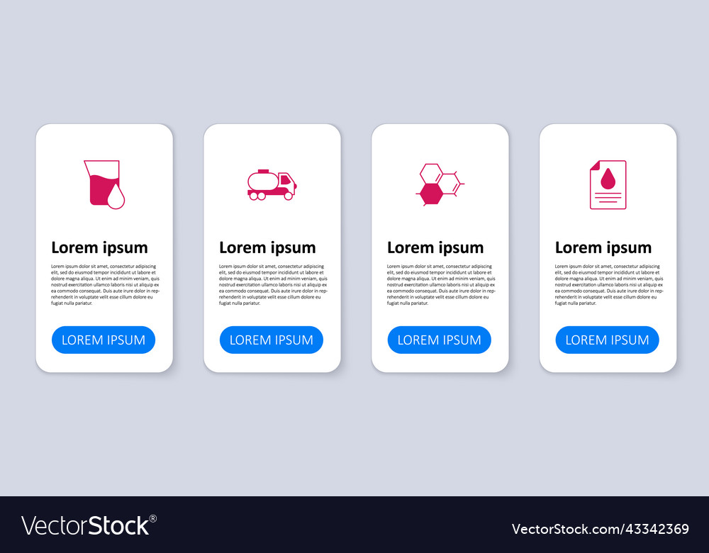 Set contract money and pen molecule oil tanker Vector Image Set contract money and pen molecule oil tanker Vector Image