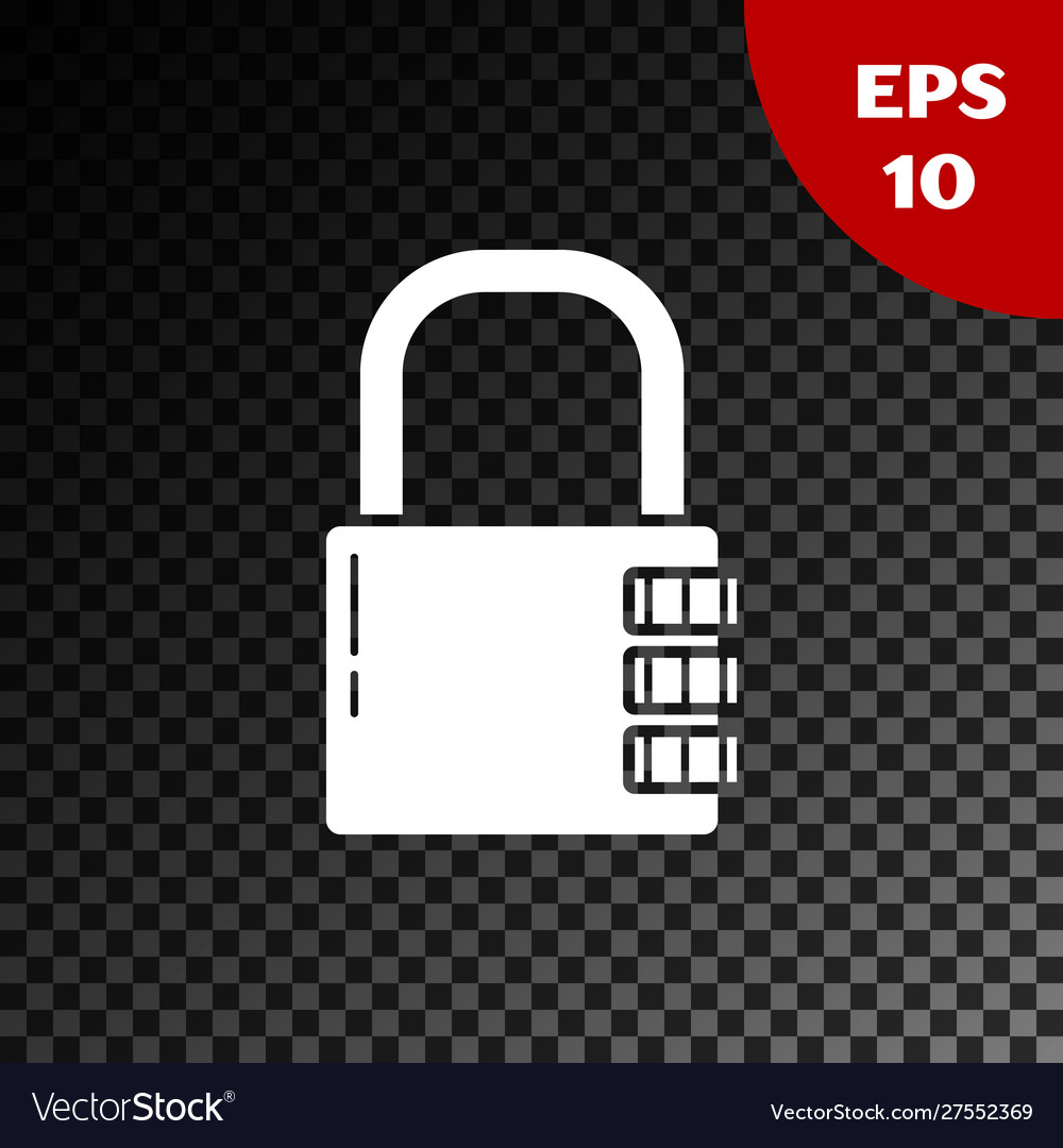 White safe combination lock icon isolated Vector Image