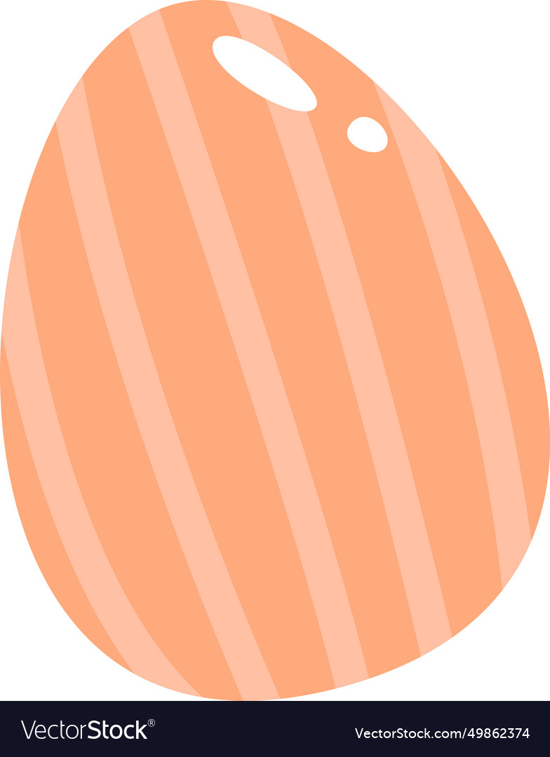 Easter egg with lined pattern Royalty Free Vector Image