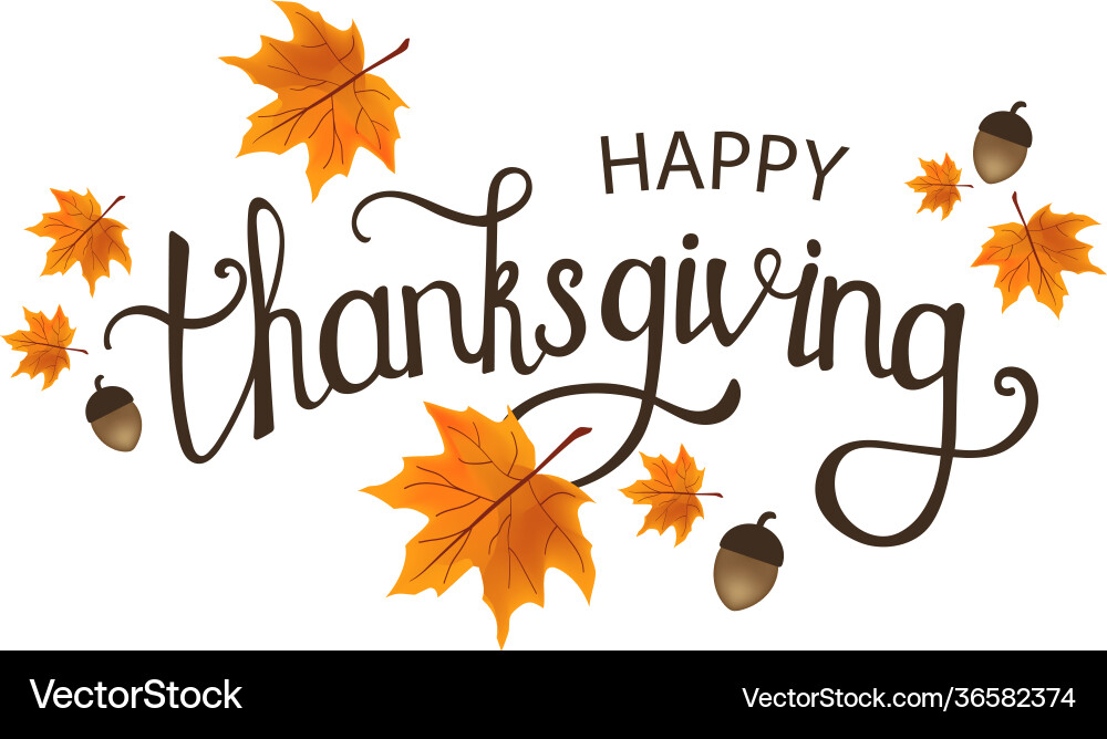 Happy thanksgiving day typography design Vector Image