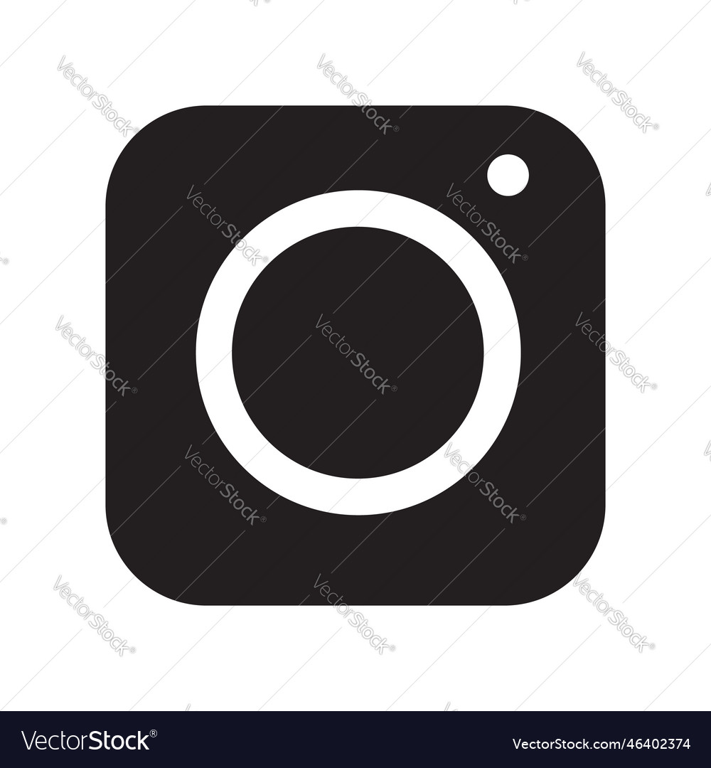 Instagram icon silhouette Royalty Free Vector Image Instagram icon silhouette Royalty Free Vector Image
