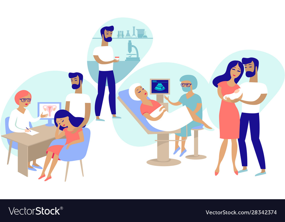 Ivf treatment concept Royalty Free Vector Image Ivf treatment concept Royalty Free Vector Image