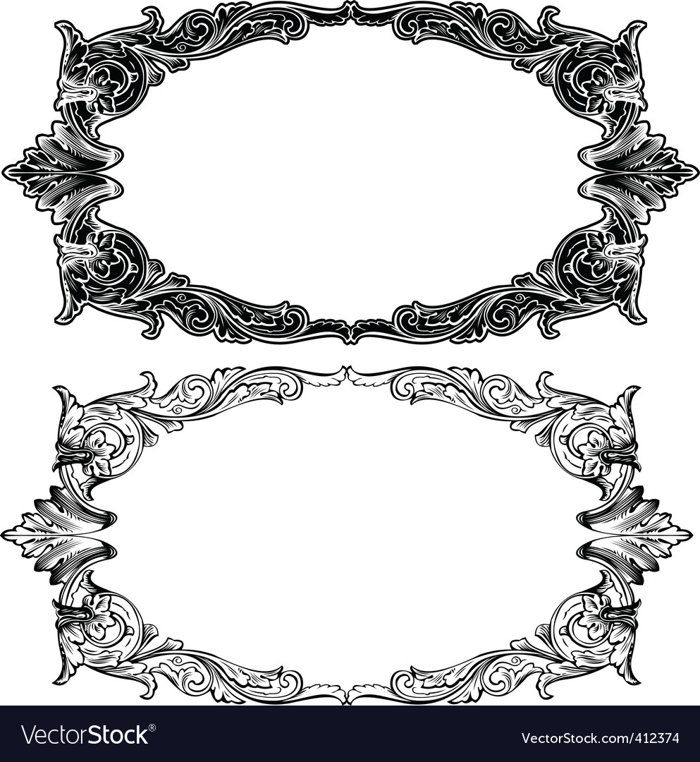 Vintage frames Royalty Free Vector Image - VectorStock