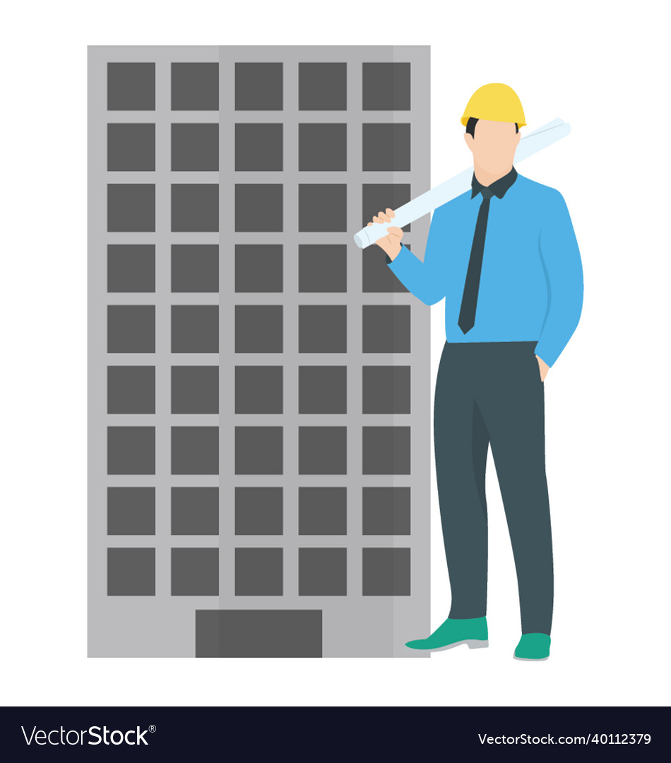 Construction supervisor Royalty Free Vector Image