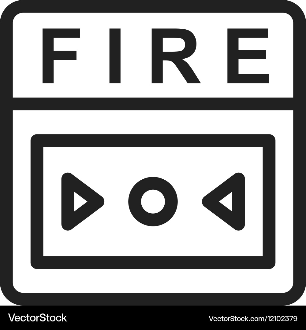 Fire alarm Royalty Free Vector Image - VectorStock