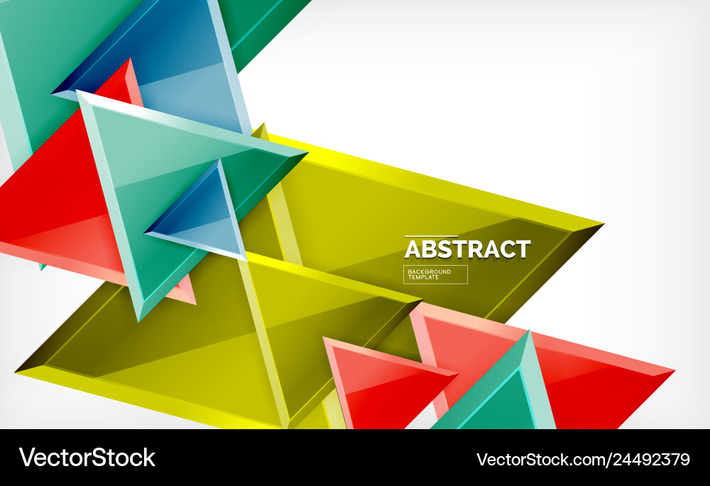 Tech futuristic geometric 3d shapes minimal Vector Image