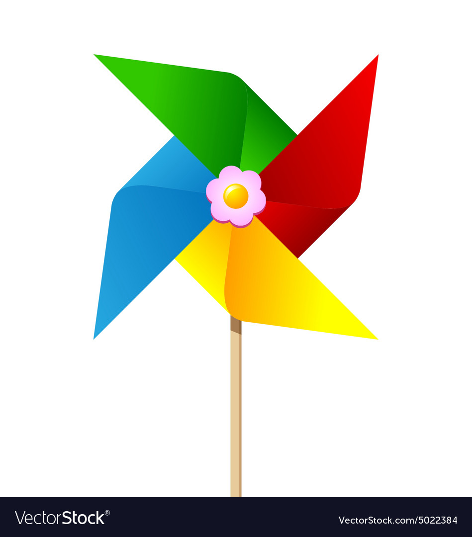 Colorful paper pinwheel Royalty Free Vector Image Colorful paper pinwheel Royalty Free Vector Image