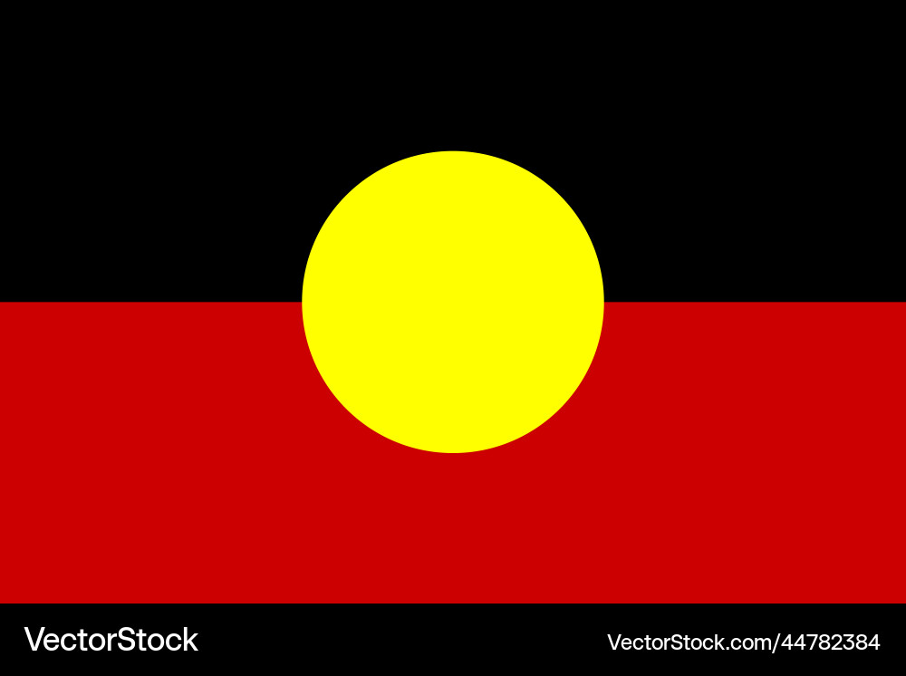 Simple flag of aboriginal australian Royalty Free Vector