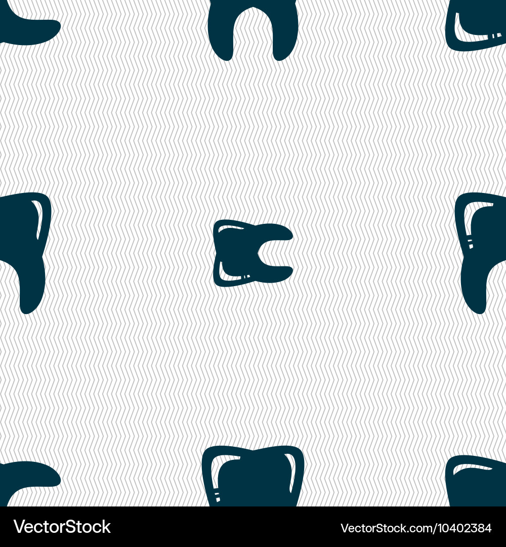 Tooth sign seamless pattern with geometric texture
