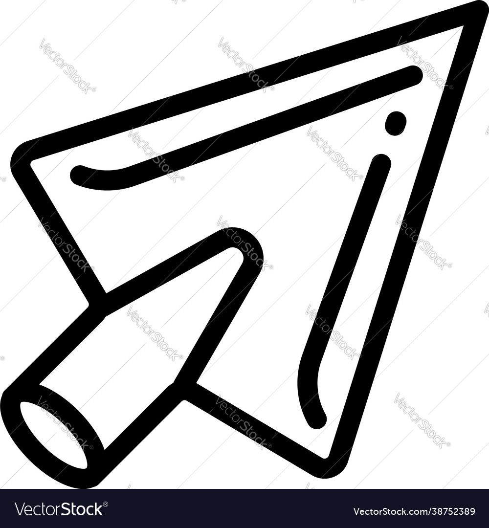 Archer arrow metal icon outline style Royalty Free Vector