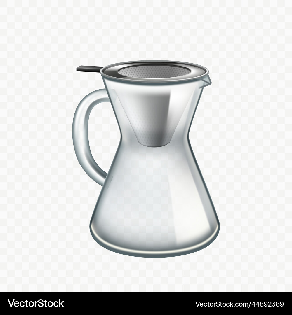 Drip coffee maker realistic Royalty Free Vector Image
