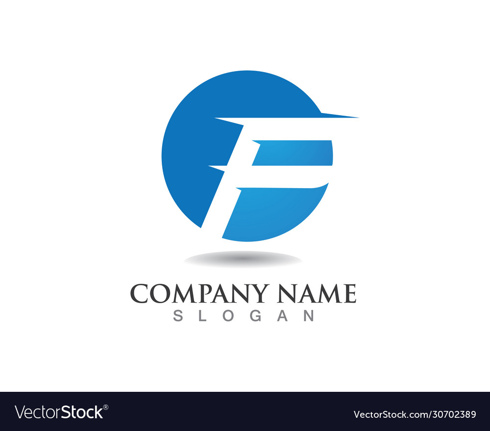 F letter logo and symbols template icons Vector Image