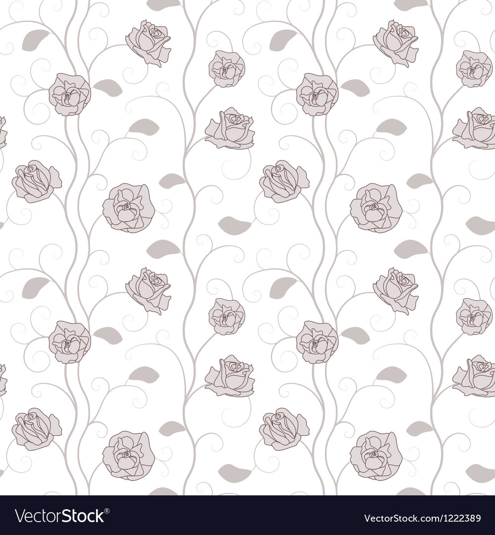 Roses seamless pattern Royalty Free Vector Image