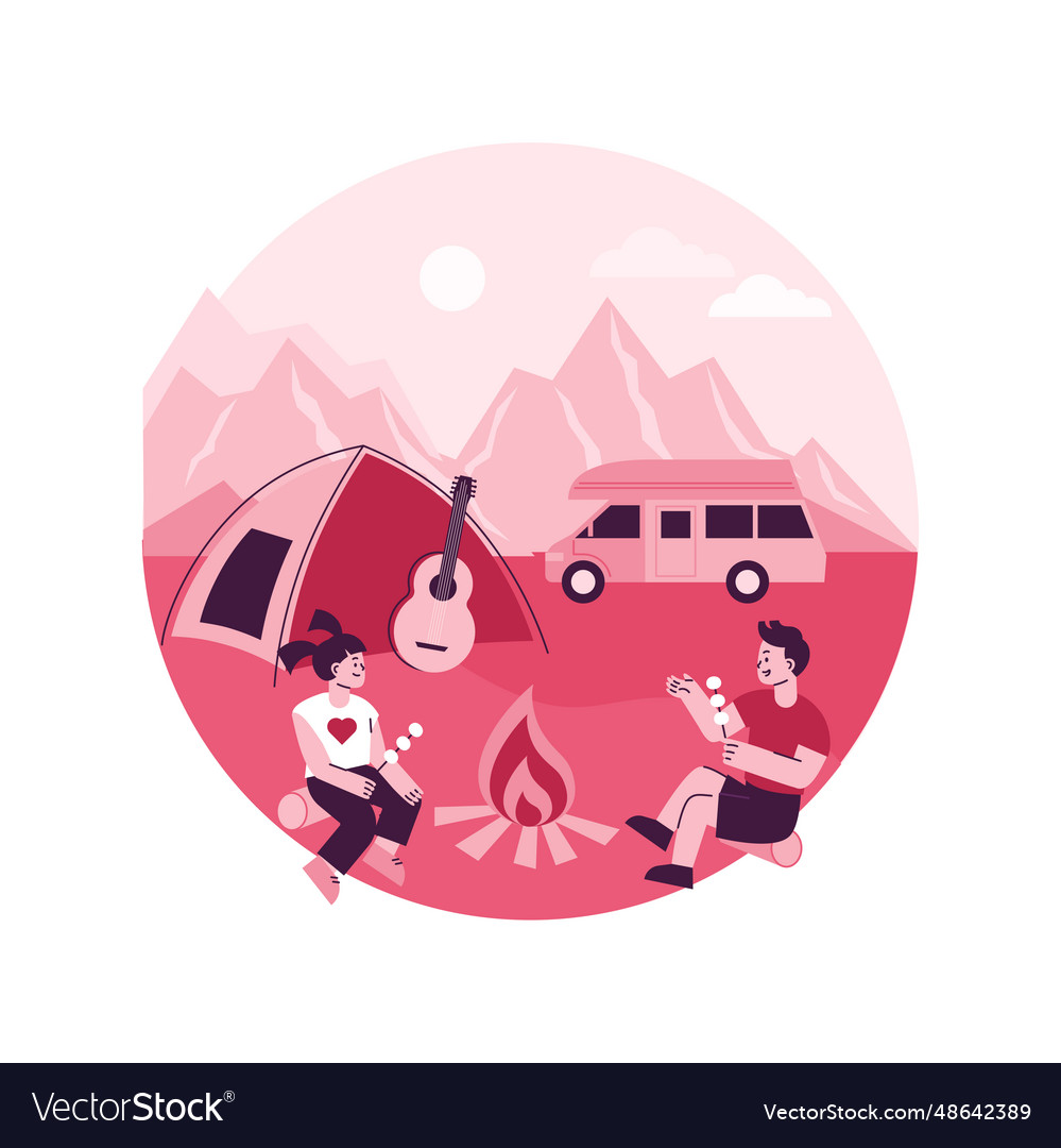 Summer Camping Abstract Concept Royalty Free Vector Image