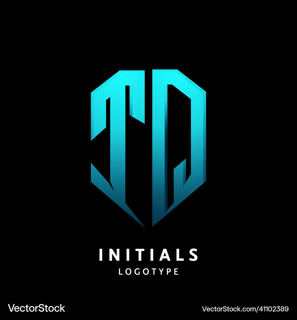 T q initial letter logo design modern template Vector Image
