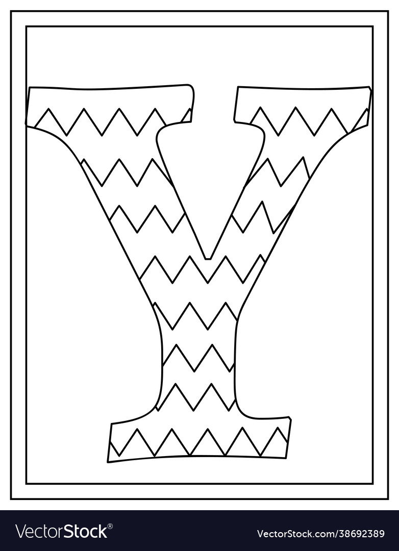 Y alphabet letter Royalty Free Vector Image - VectorStock