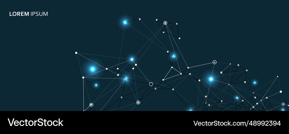 Digital connect lines on blue background Vector Image