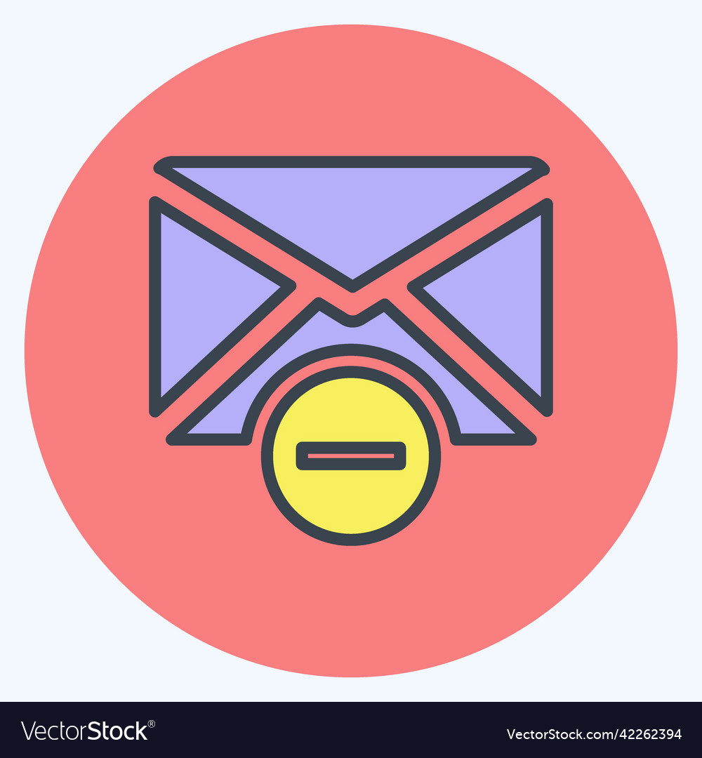 Icon delete envelop suitable for user interface Vector Image