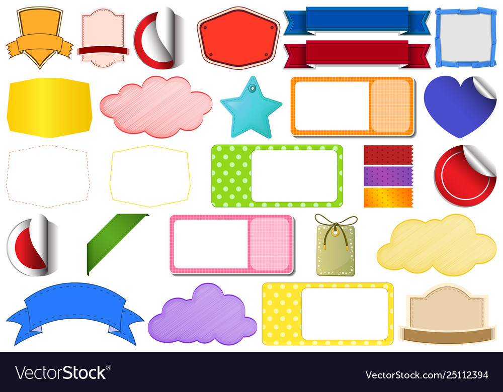 Set different labels Royalty Free Vector Image
