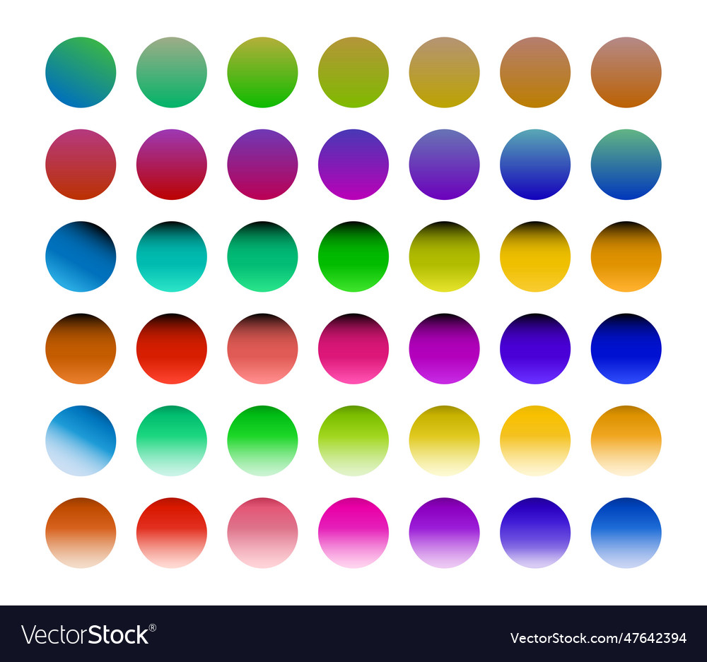 Simple gradient color range in form of circles Vector Image