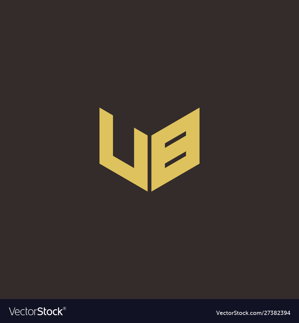 Ub logo letter initial designs template Royalty Free Vector