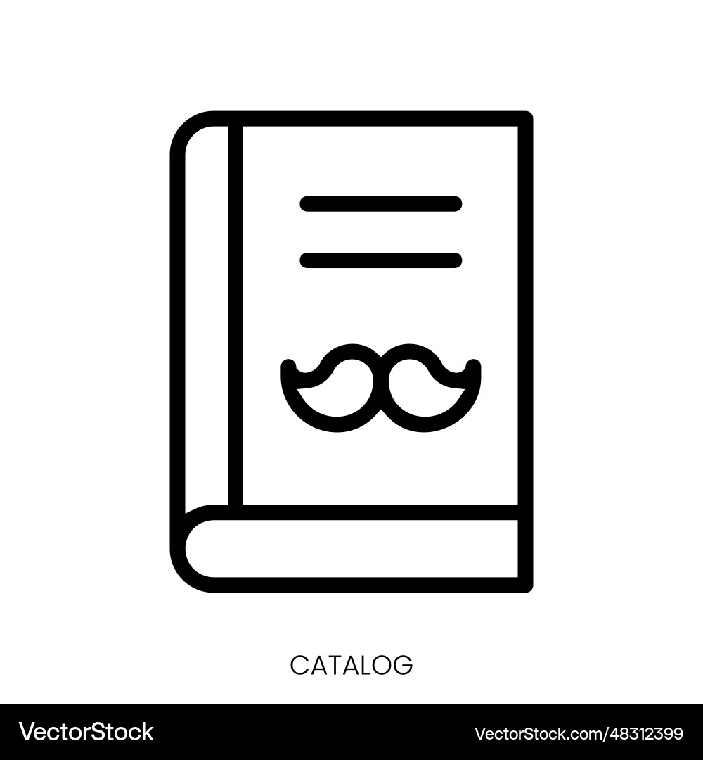 Catalog icon line art style design isolated Vector Image