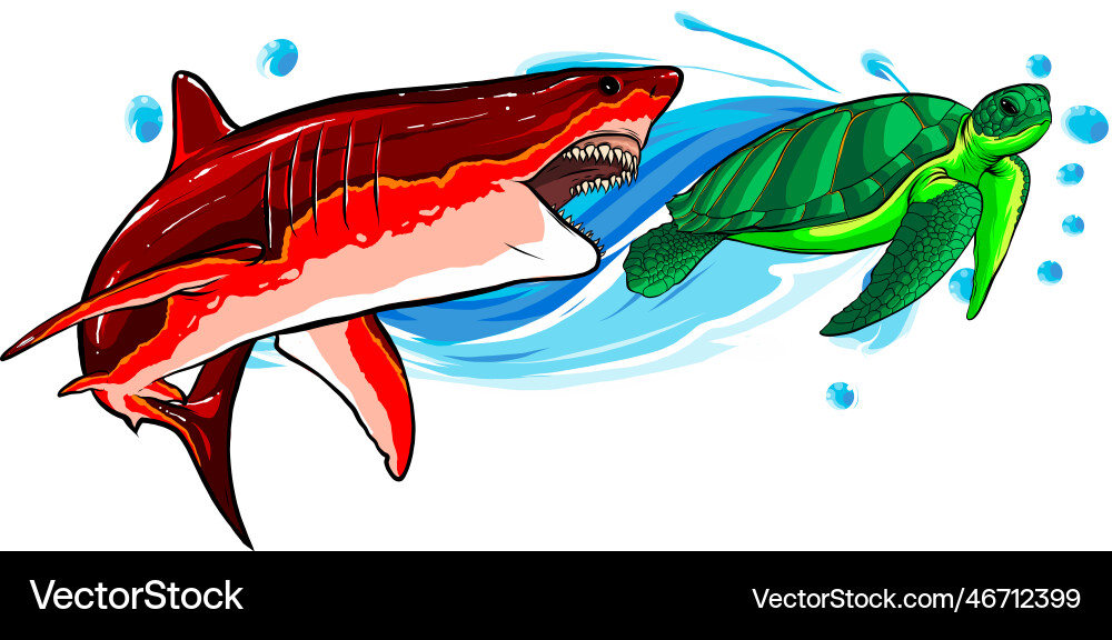 Creative shark attack Royalty Free Vector Image