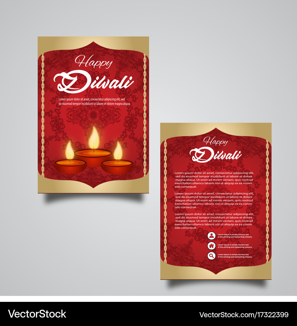 Diwali brochure Royalty Free Vector Image - VectorStock