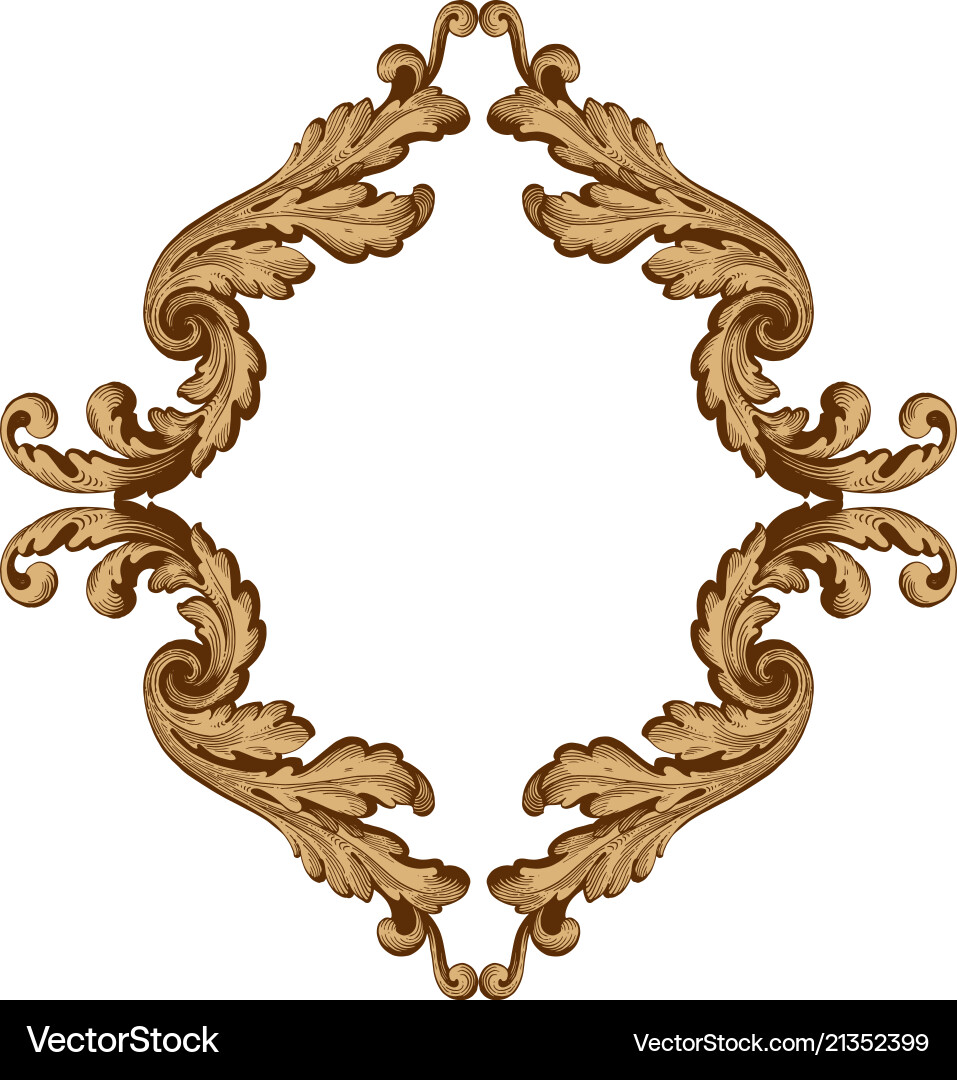 Retro baroque decorations element Royalty Free Vector Image