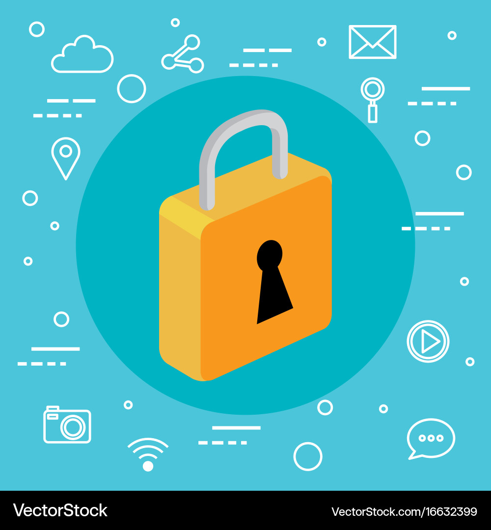 Security technology system information app Vector Image