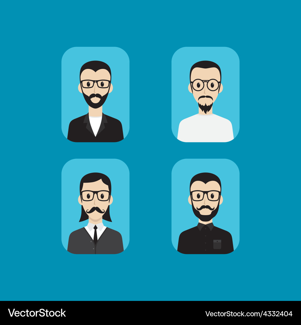 Avatar portrait cartoon Royalty Free Vector Image
