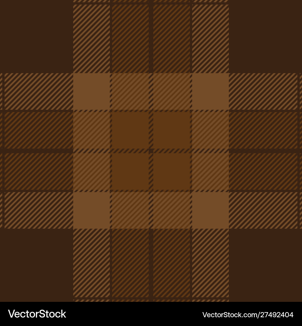 Brown tartan plaid seamless pattern Royalty Free Vector