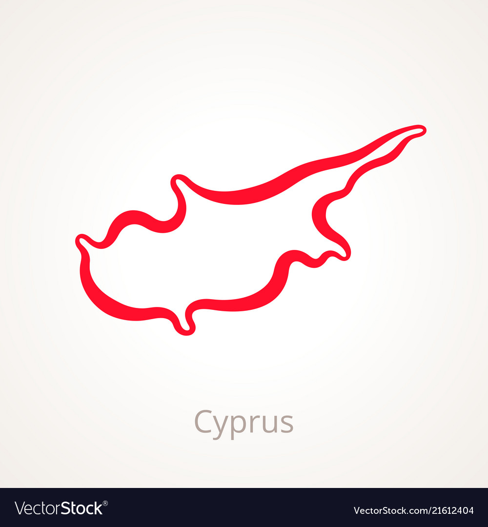 Cyprus - outline map Royalty Free Vector Image Cyprus - outline map Royalty Free Vector Image