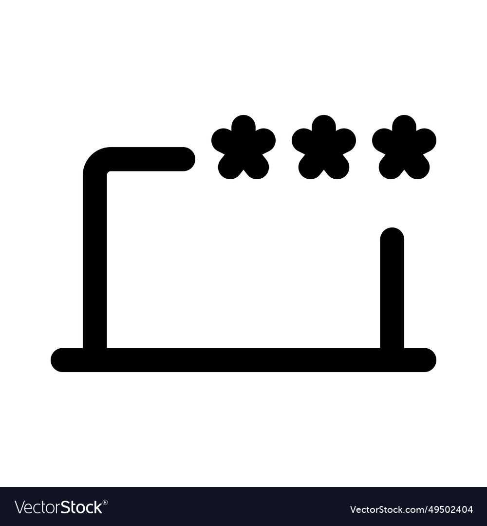 Utilizing password to prevent unauthorized access Vector Image