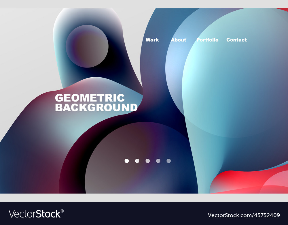 Abstract liquid background for your landing page Vector Image