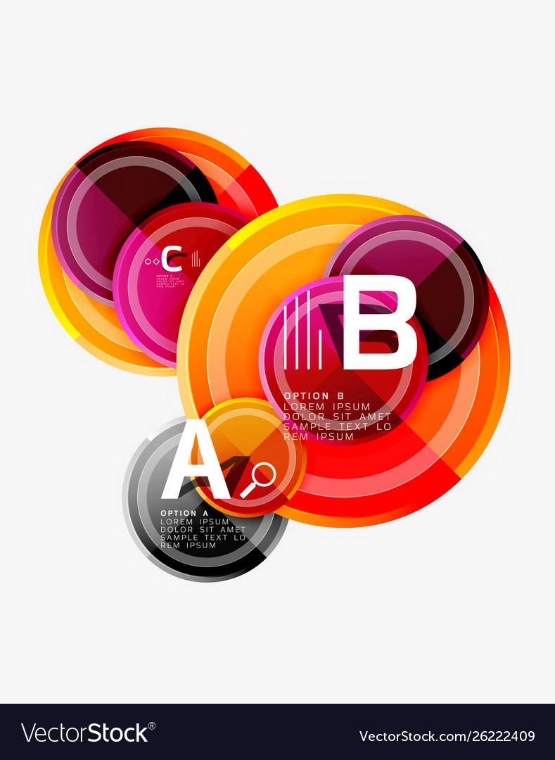 Circular pattern abstract circles composition Vector Image