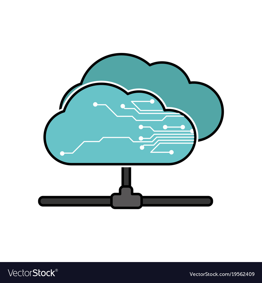 Cloud computing design Royalty Free Vector Image