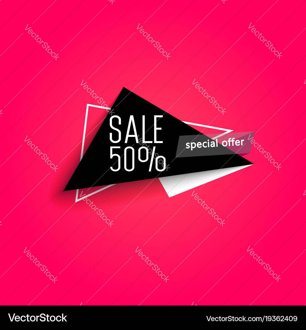Sale banner tag art Royalty Free Vector Image - VectorStock