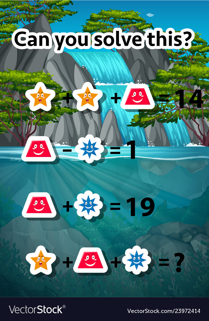 Can you solve math problem Royalty Free Vector Image