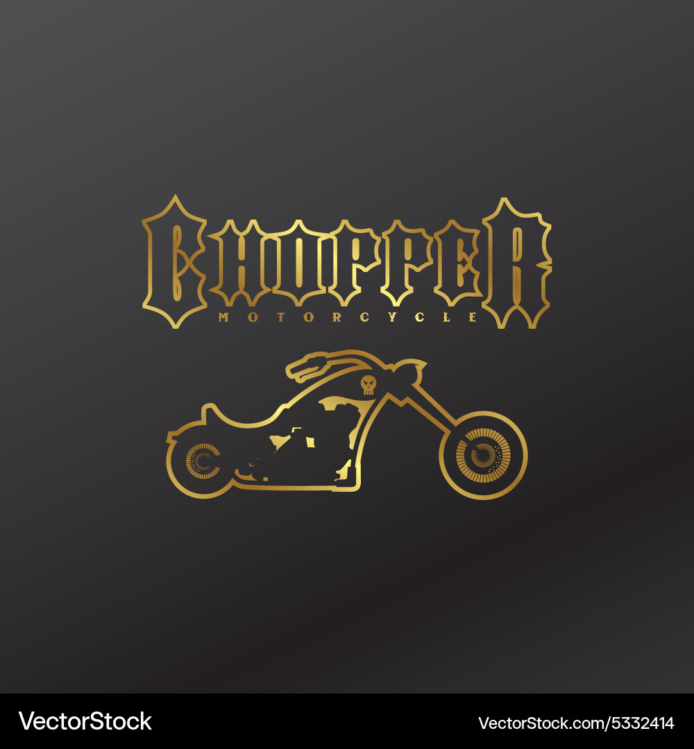 Chopper motorcycle Royalty Free Vector Image - VectorStock