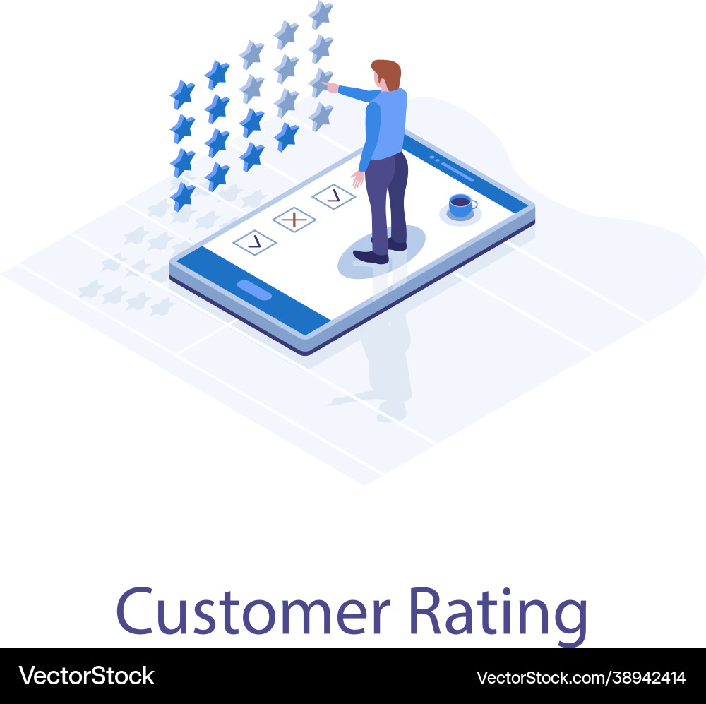 Customer rating Royalty Free Vector Image - VectorStock