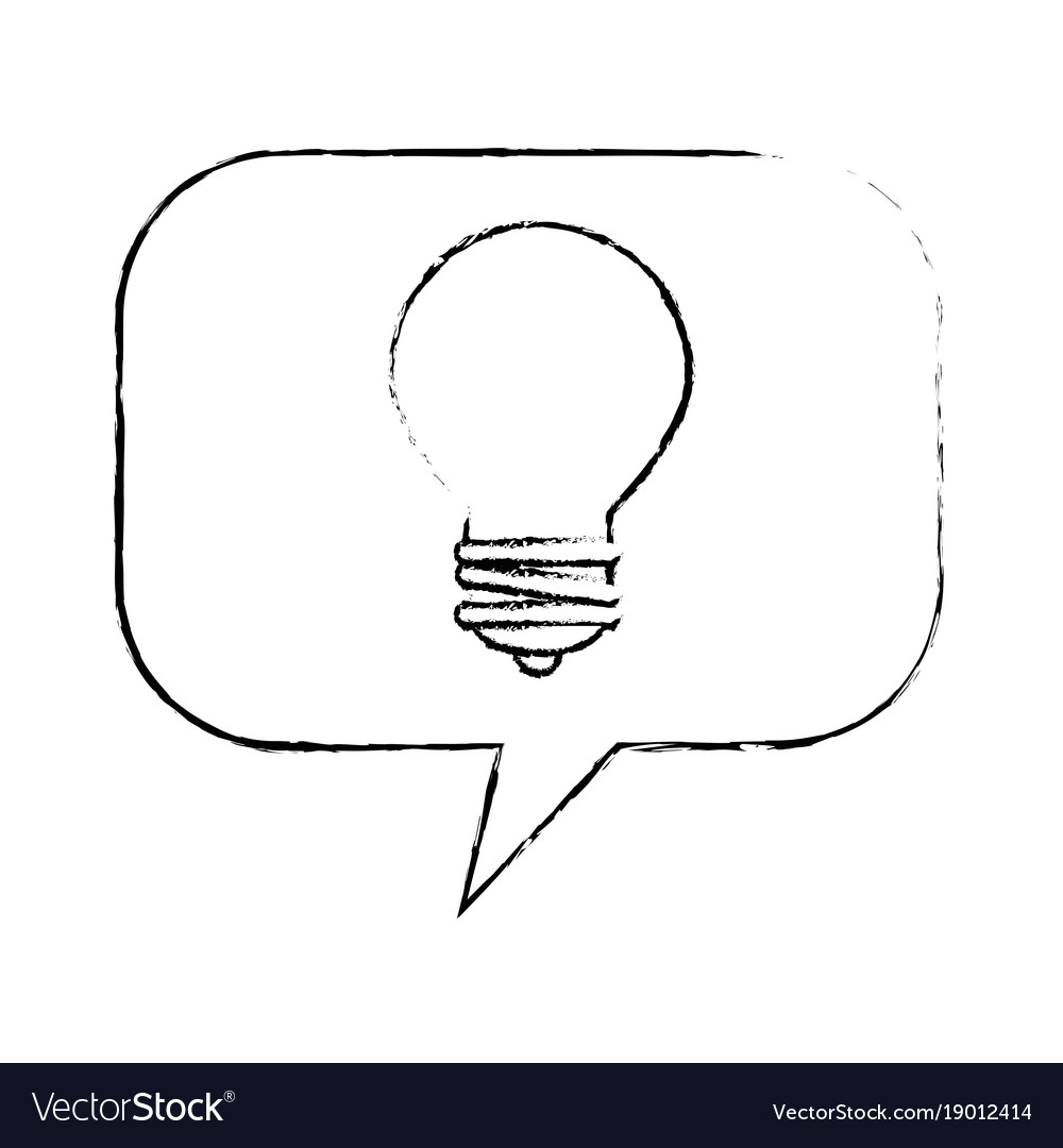 Speech bubbles with bulb Royalty Free Vector Image
